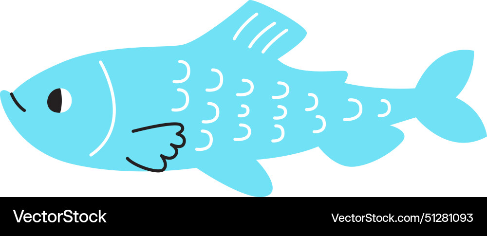Sea fish animal Royalty Free Vector Image - VectorStock