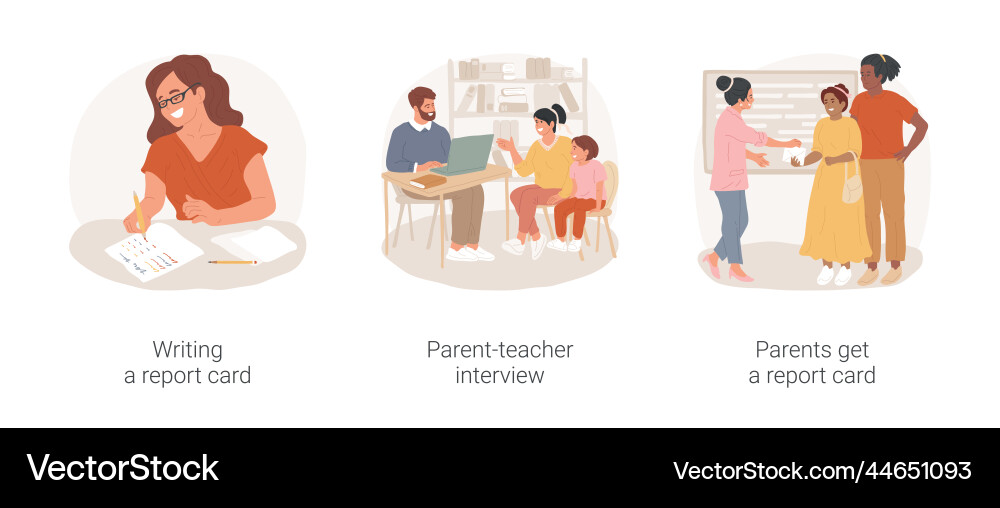 Student assessment in elementary school isolated Vector Image