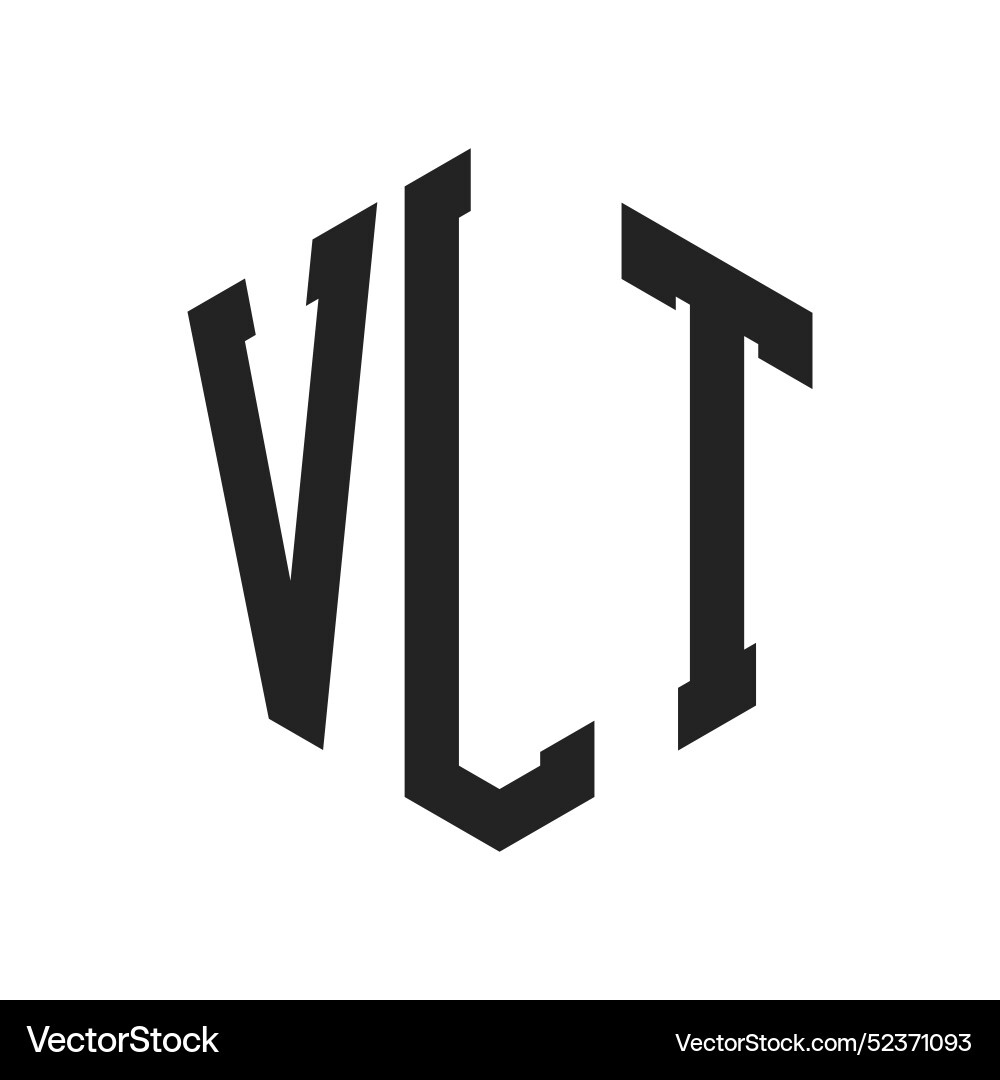 Vlt logo design initial letter monogram Royalty Free Vector