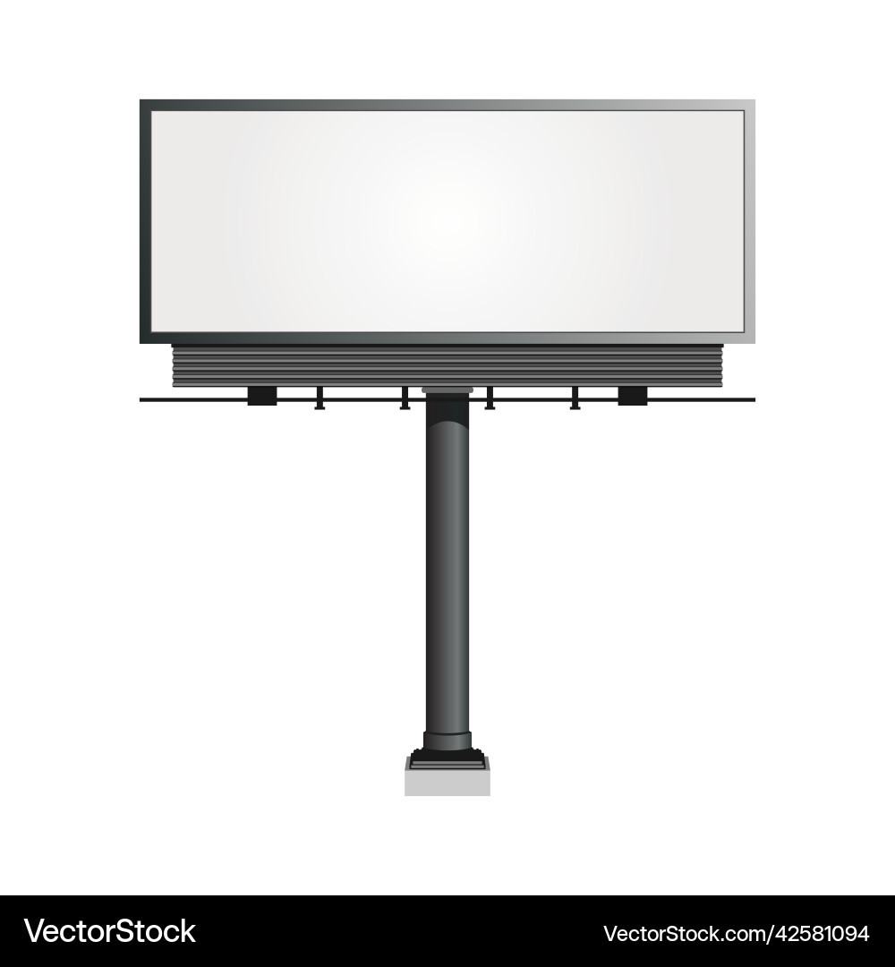 Advertising street billboard with bindings Vector Image