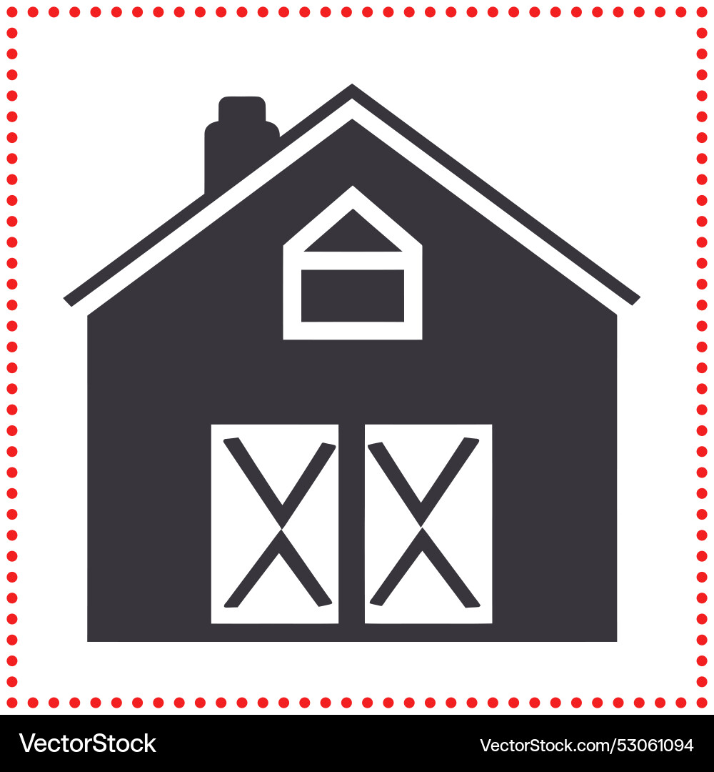 Bold barn graphic ideal for creating impactful Vector Image