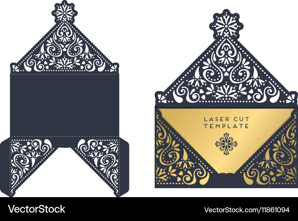 Islamic Wedding Card Template Royalty Free Vector Image