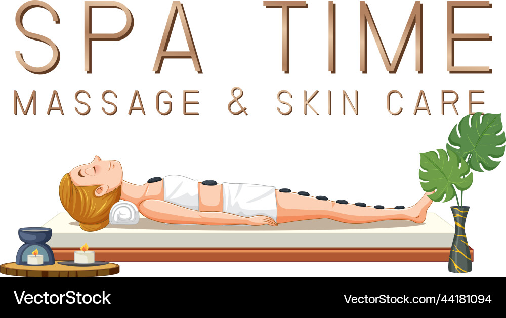 Luxury spa poster template design Royalty Free Vector Image