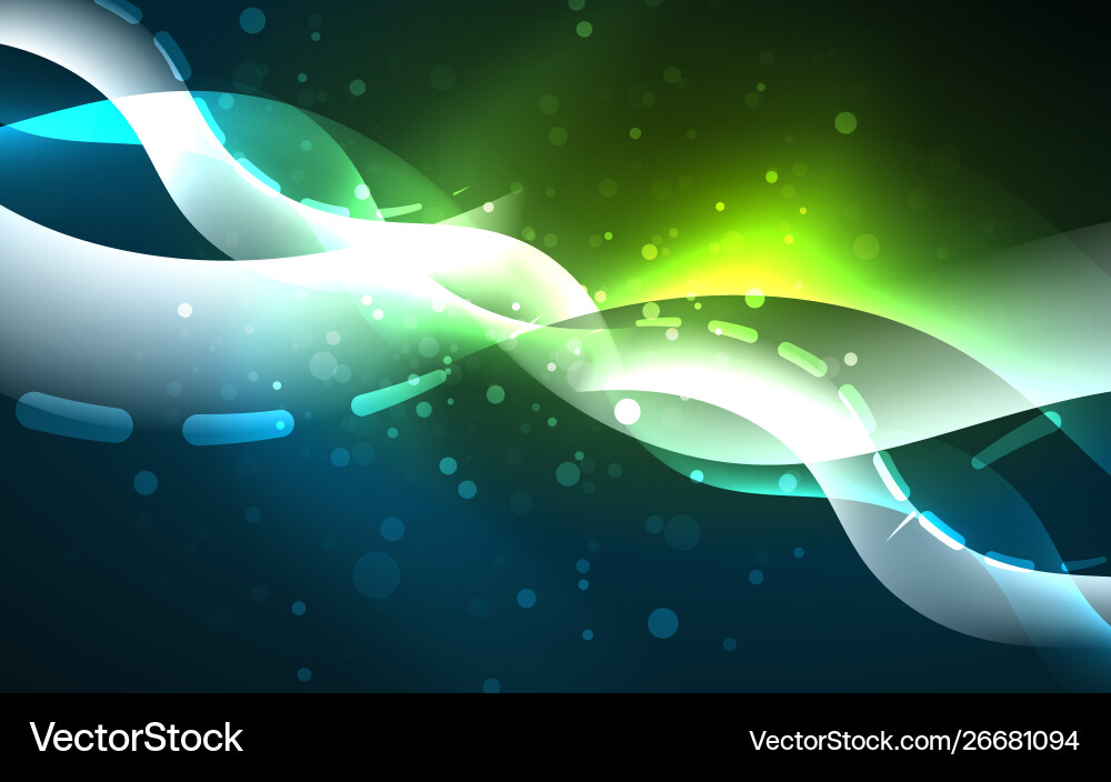 Neon light glowing effect modern blue shiny Vector Image