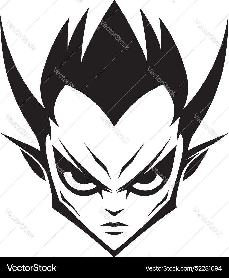 Nightshade noir gothic female witch symbol Vector Image