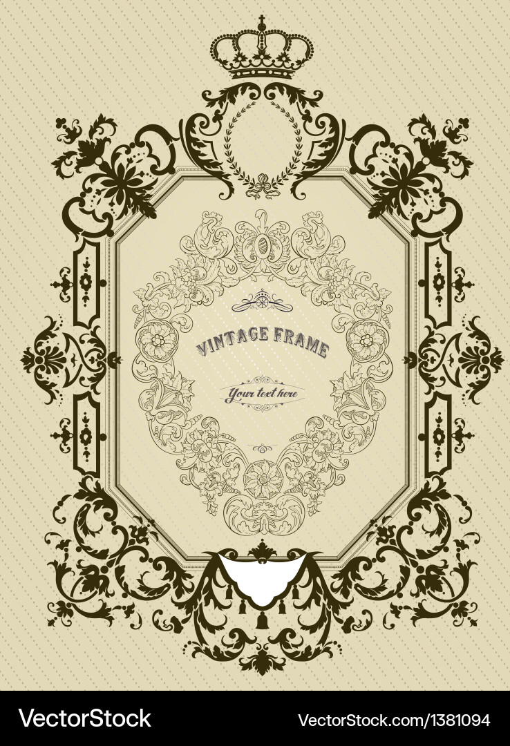 Vintage frame Royalty Free Vector Image - VectorStock