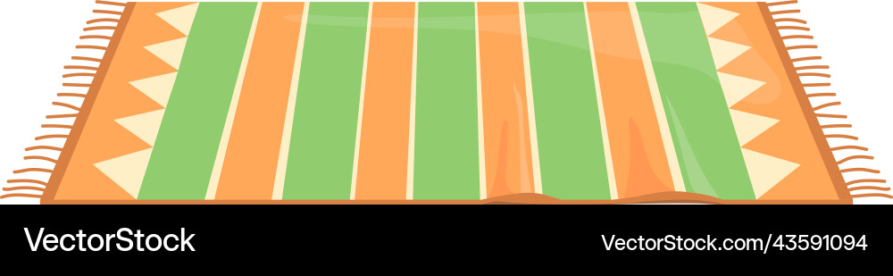 Weaving carpet home rug cartoon mat icon Vector Image