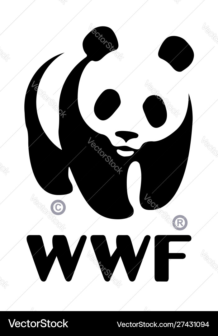 World wildlife fund wwf logo Royalty Free Vector Image