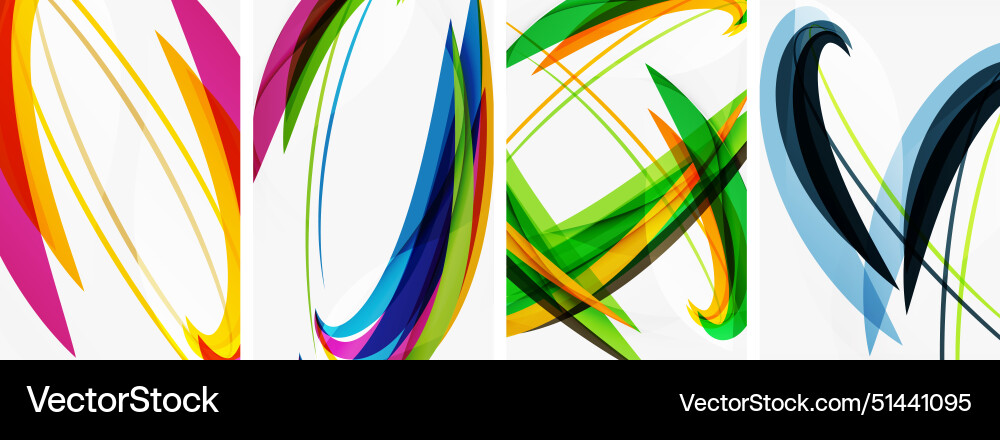 Abstract colorful wave posters for wallpaper Vector Image