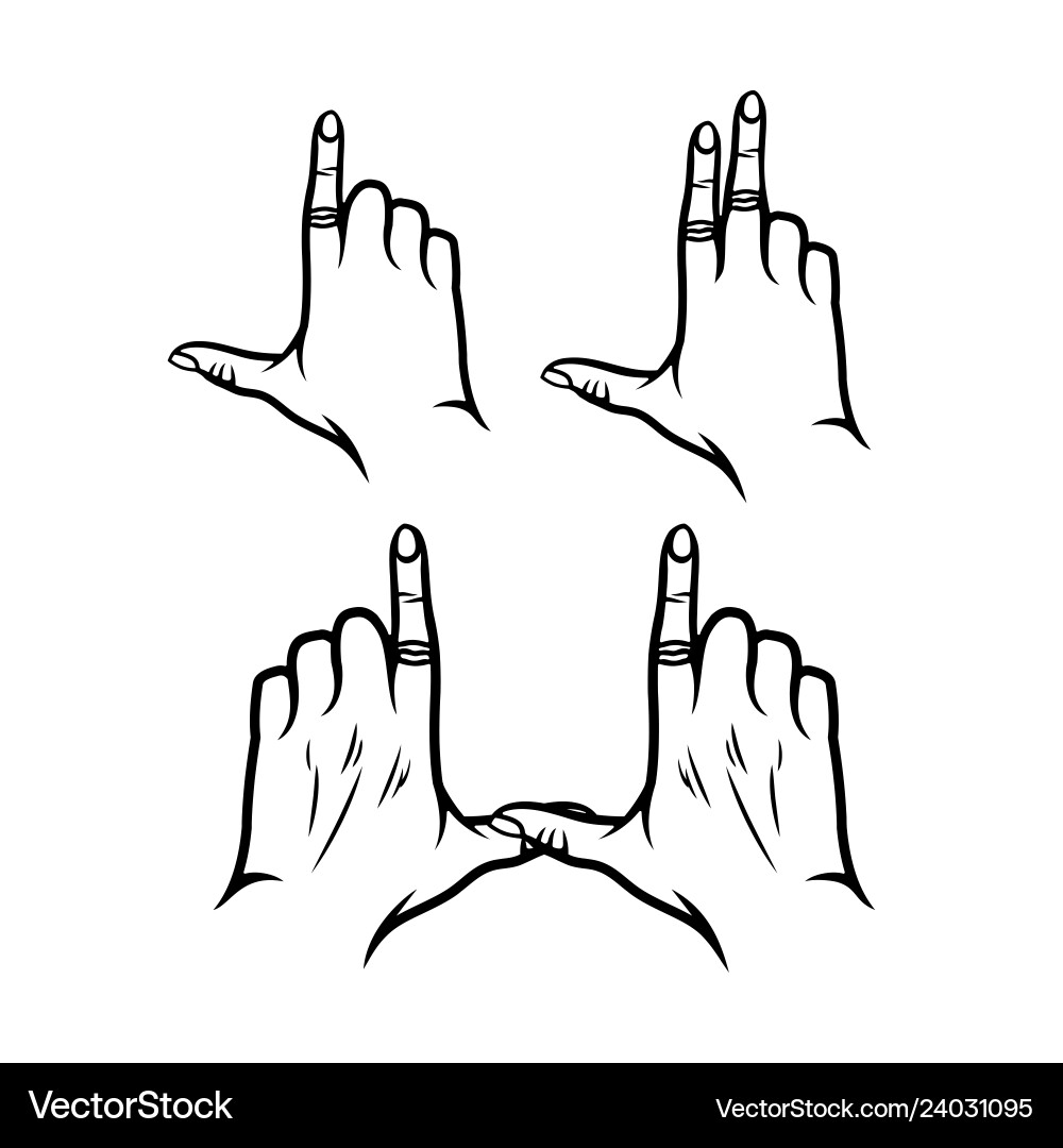 Aggressive Hand Gestures Royalty Free Vector Image