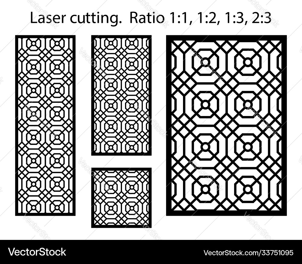 Arabic islamic decorative wall screen panel Vector Image