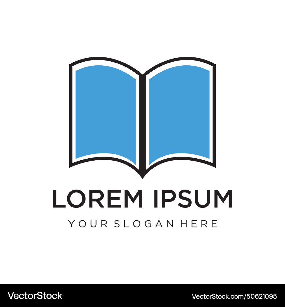 Book logo and symbol Royalty Free Vector Image