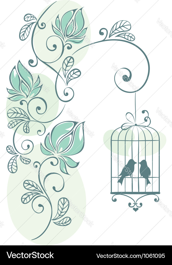 Floral Birds Background Royalty Free Vector Image