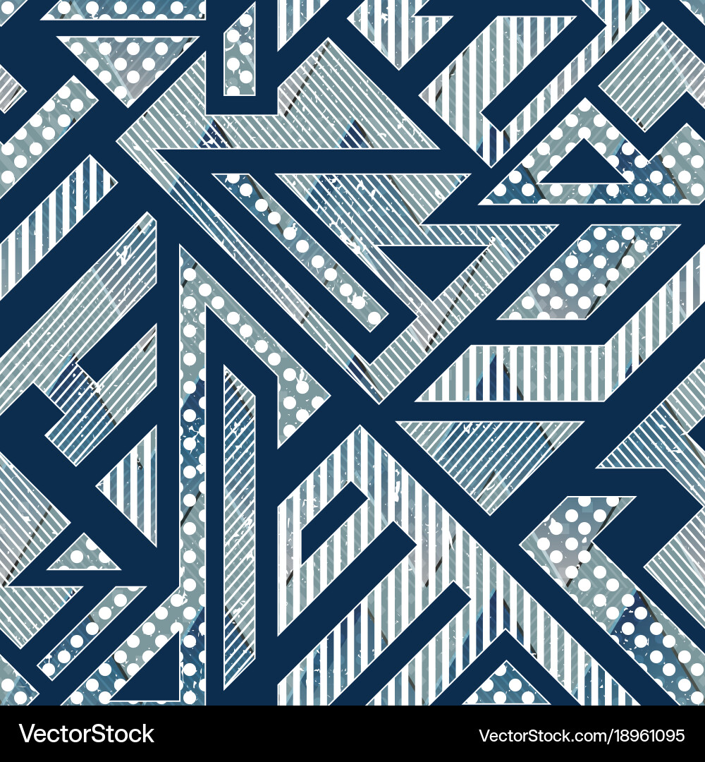 Geometric Grunge Pattern Royalty Free Vector Image