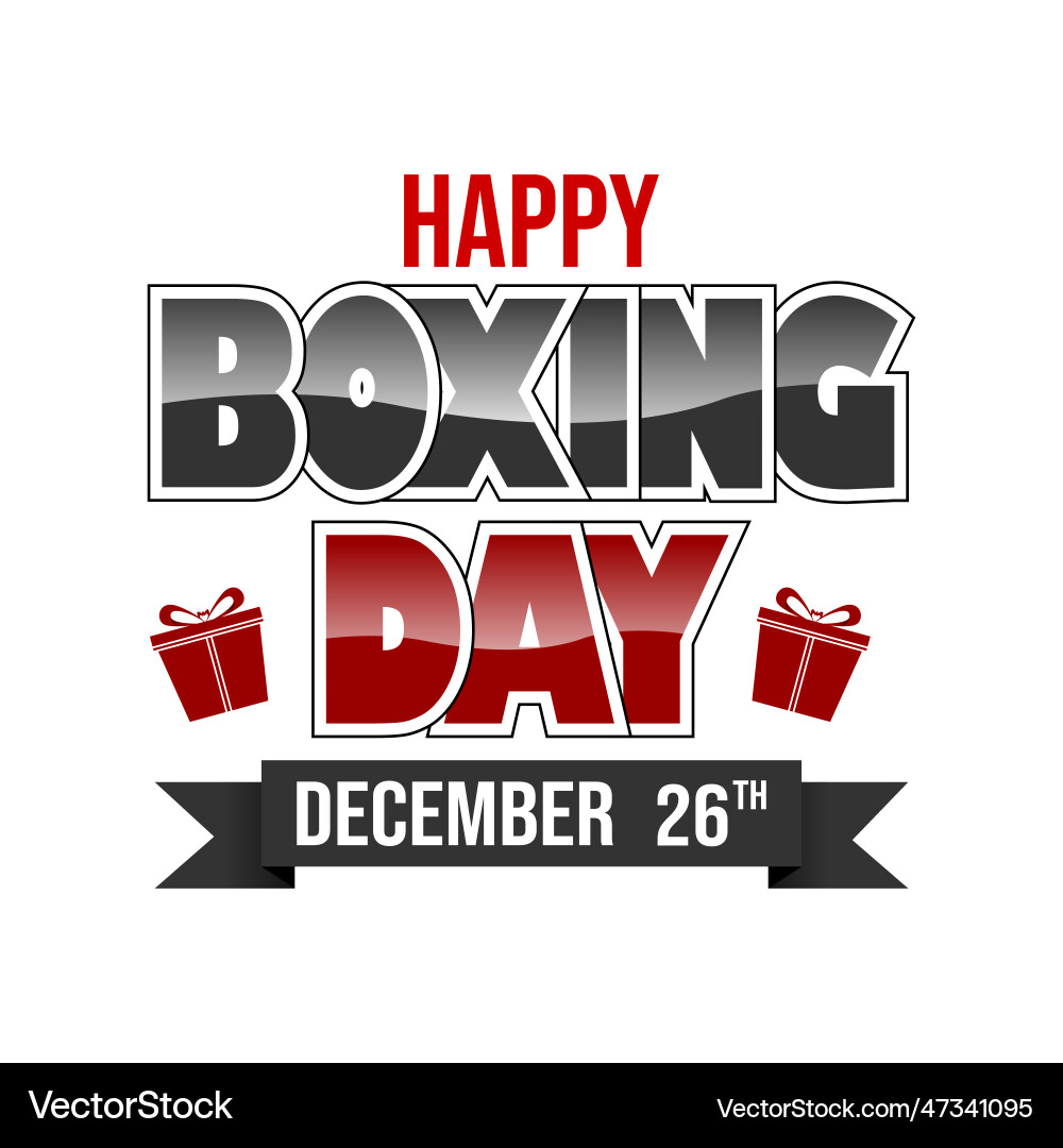 Happy boxing day holiday concept Royalty Free Vector Image