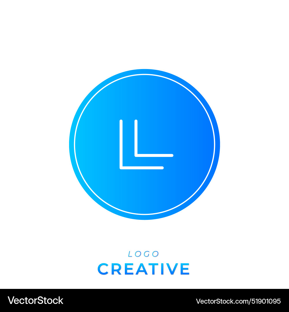 L creative logo design minimal class Royalty Free Vector