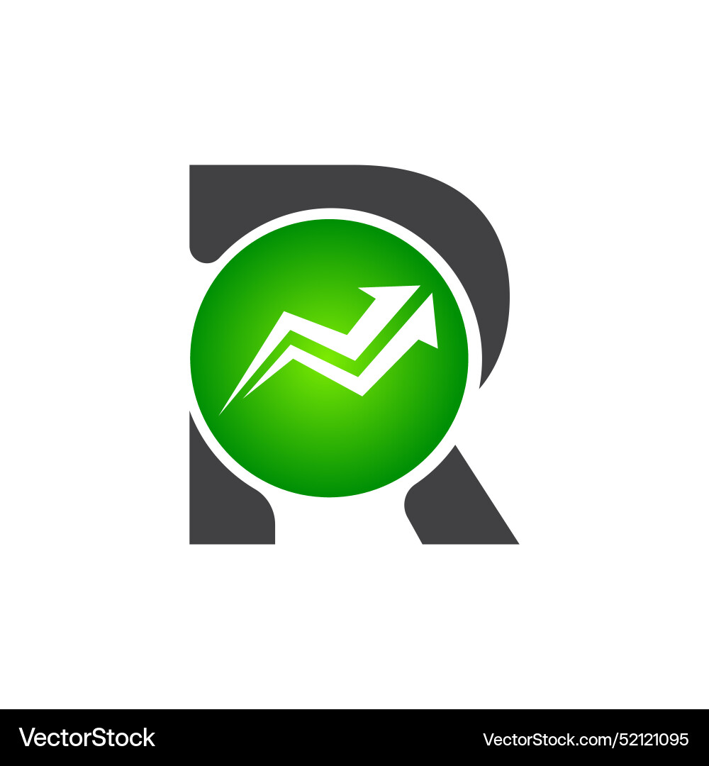Letter r logo template colorful Royalty Free Vector Image