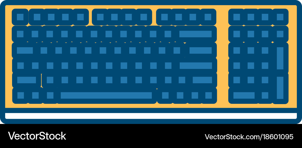 Pc keyboard device Royalty Free Vector Image - VectorStock
