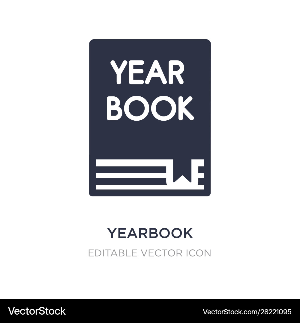 Yearbook icon on white background simple element Vector Image