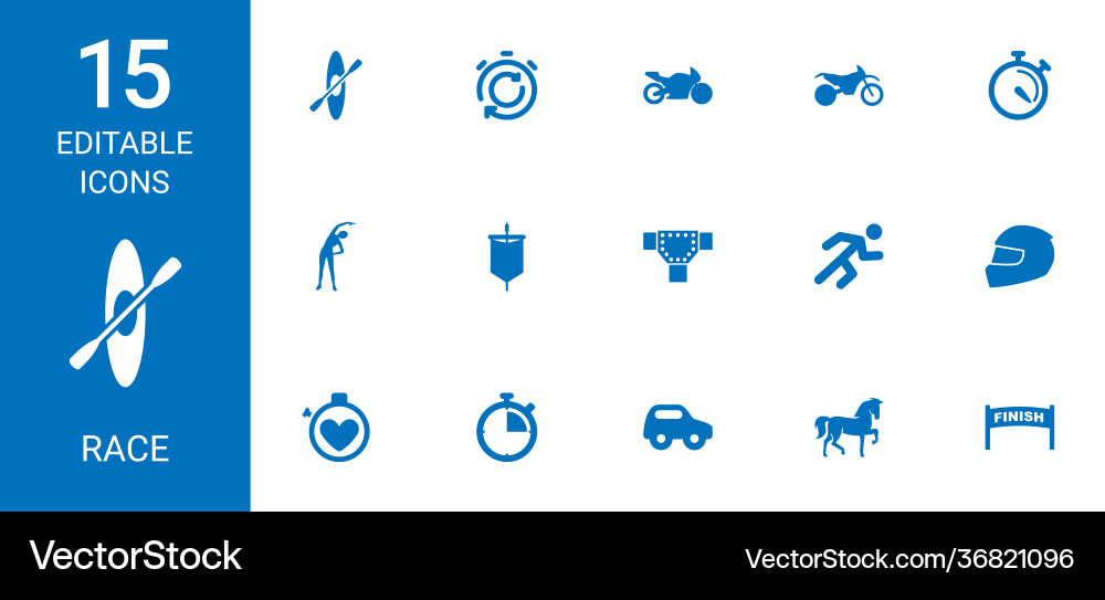 15 race icons (36821096) – Free Vector | VectorStock