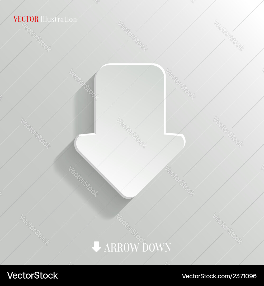 Down arrow icon - web background Royalty Free Vector Image