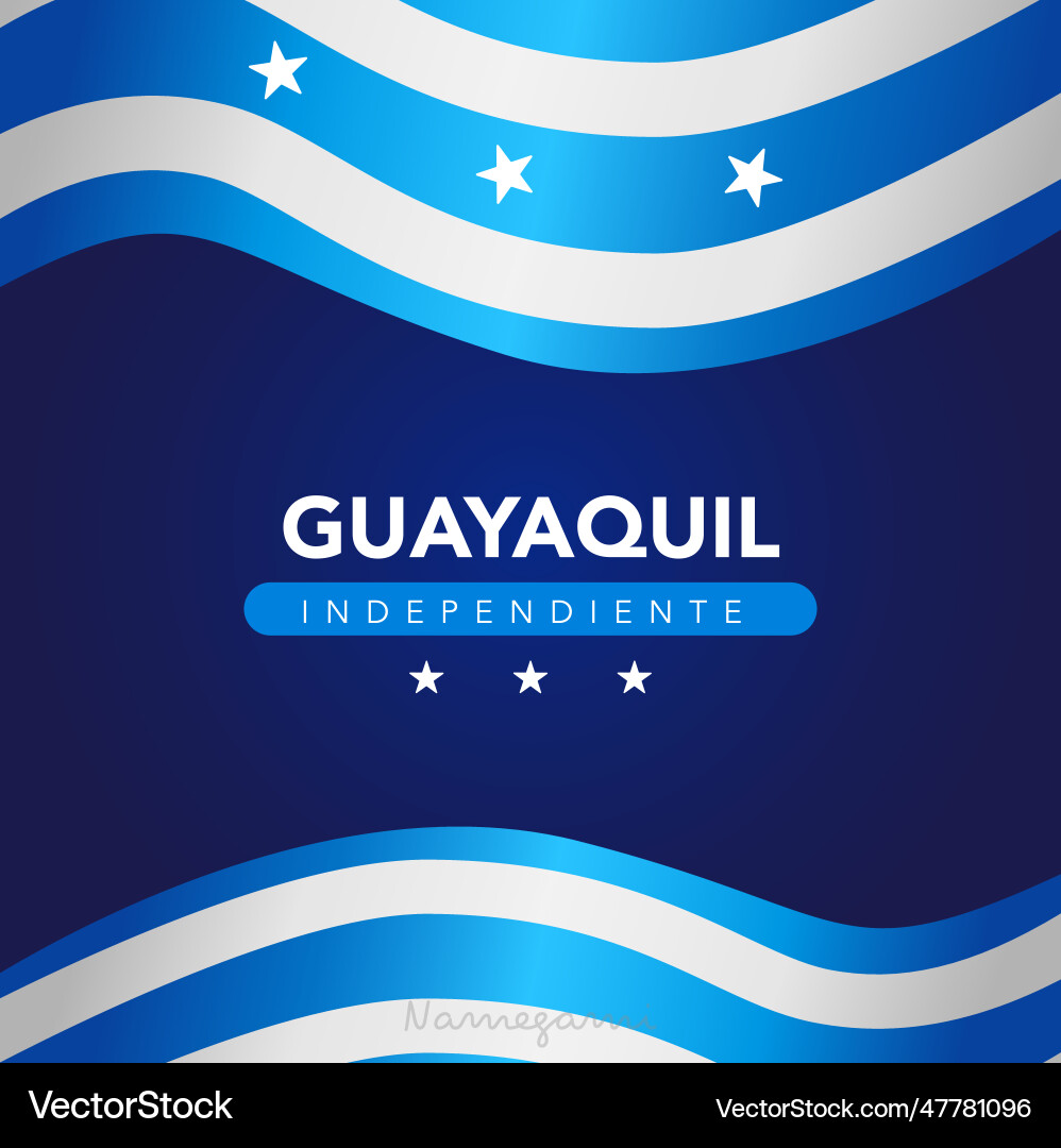 Guayaquil independiente Royalty Free Vector Image