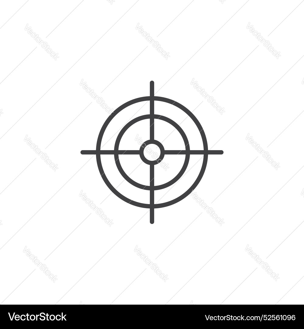 Gun target icon set on white background Royalty Free Vector