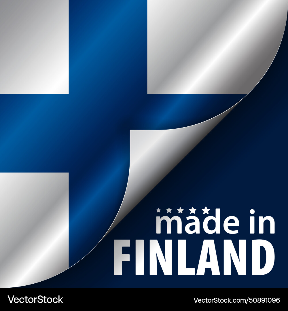 Made in finland graphic and label Royalty Free Vector Image