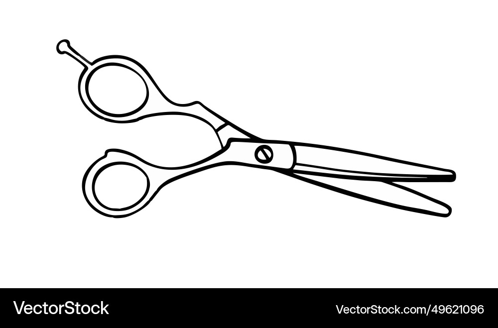 Scisscissors for cutting pets pet grooming doodle Vector Image