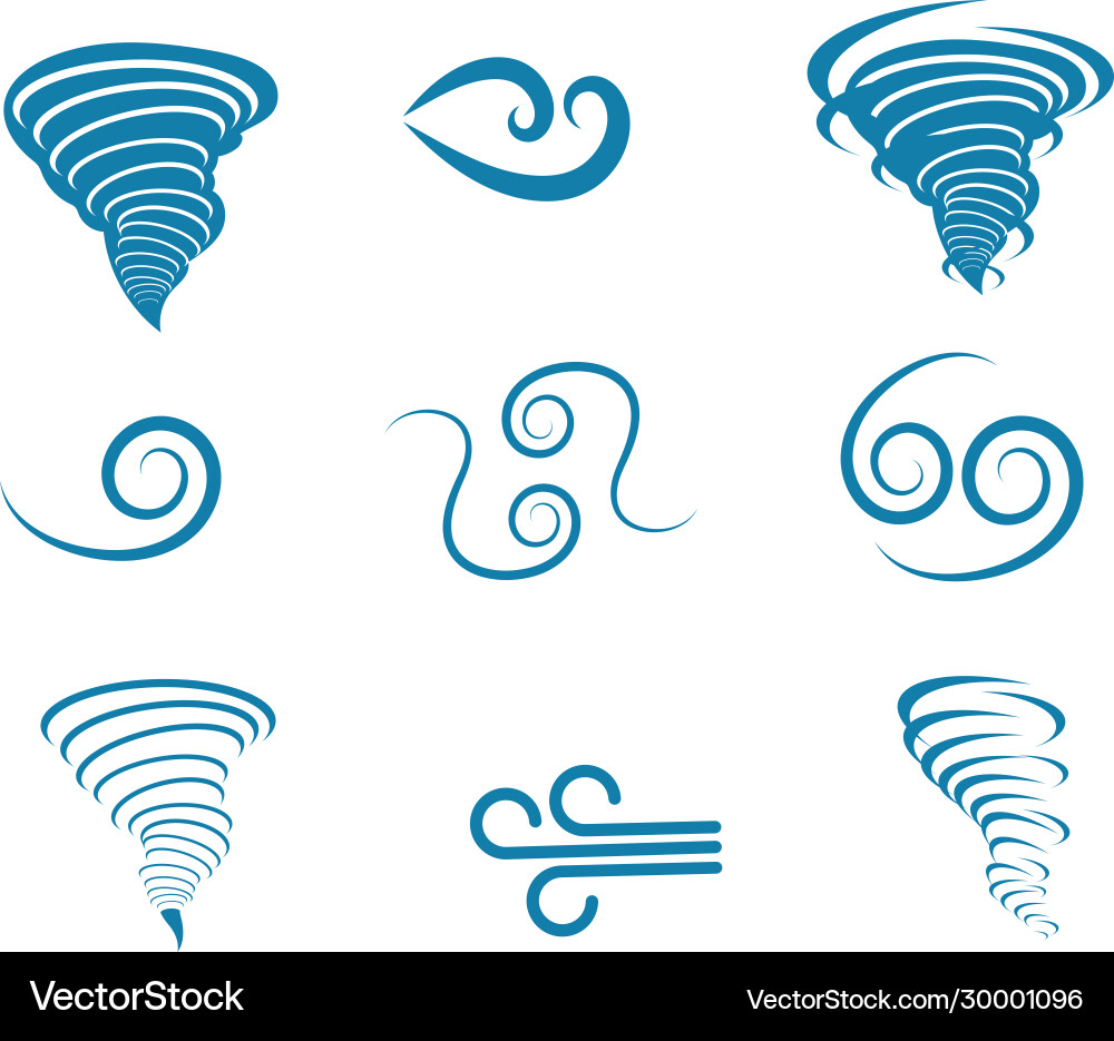 Wind icon logo Royalty Free Vector Image - VectorStock