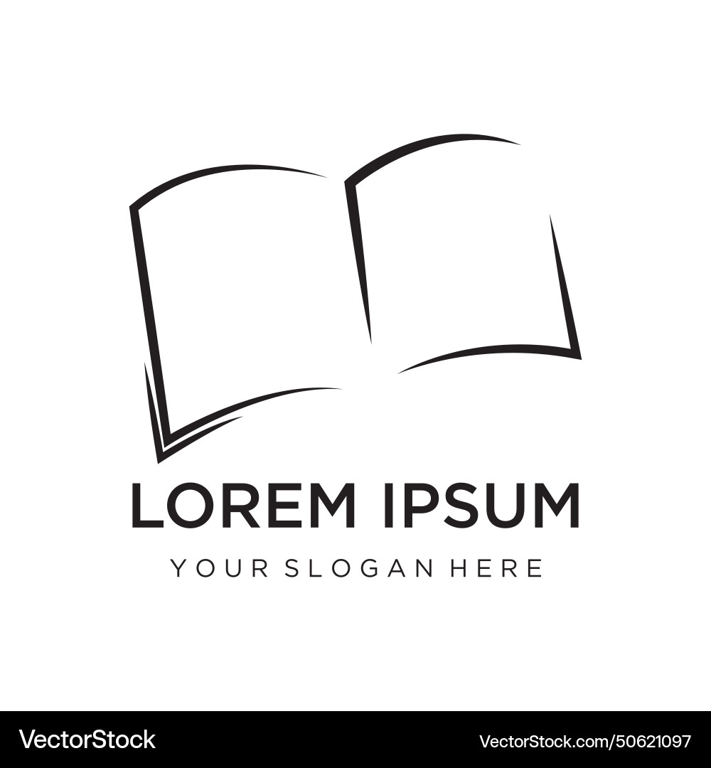 Book logo and symbol Royalty Free Vector Image