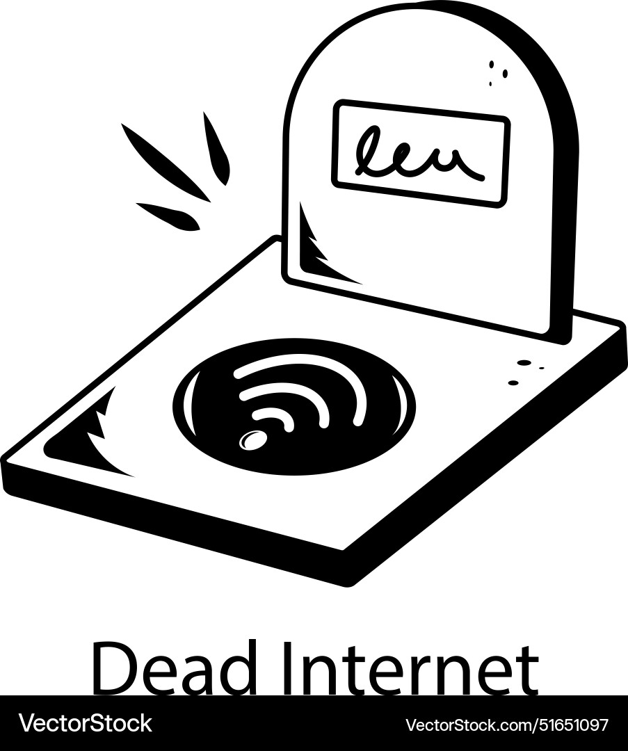 Dead internet Royalty Free Vector Image - VectorStock