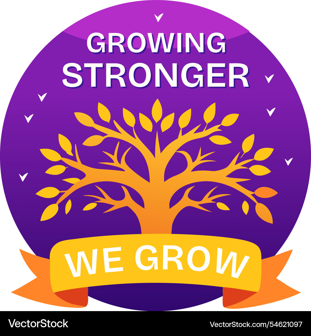 Growing stronger Royalty Free Vector Image - VectorStock