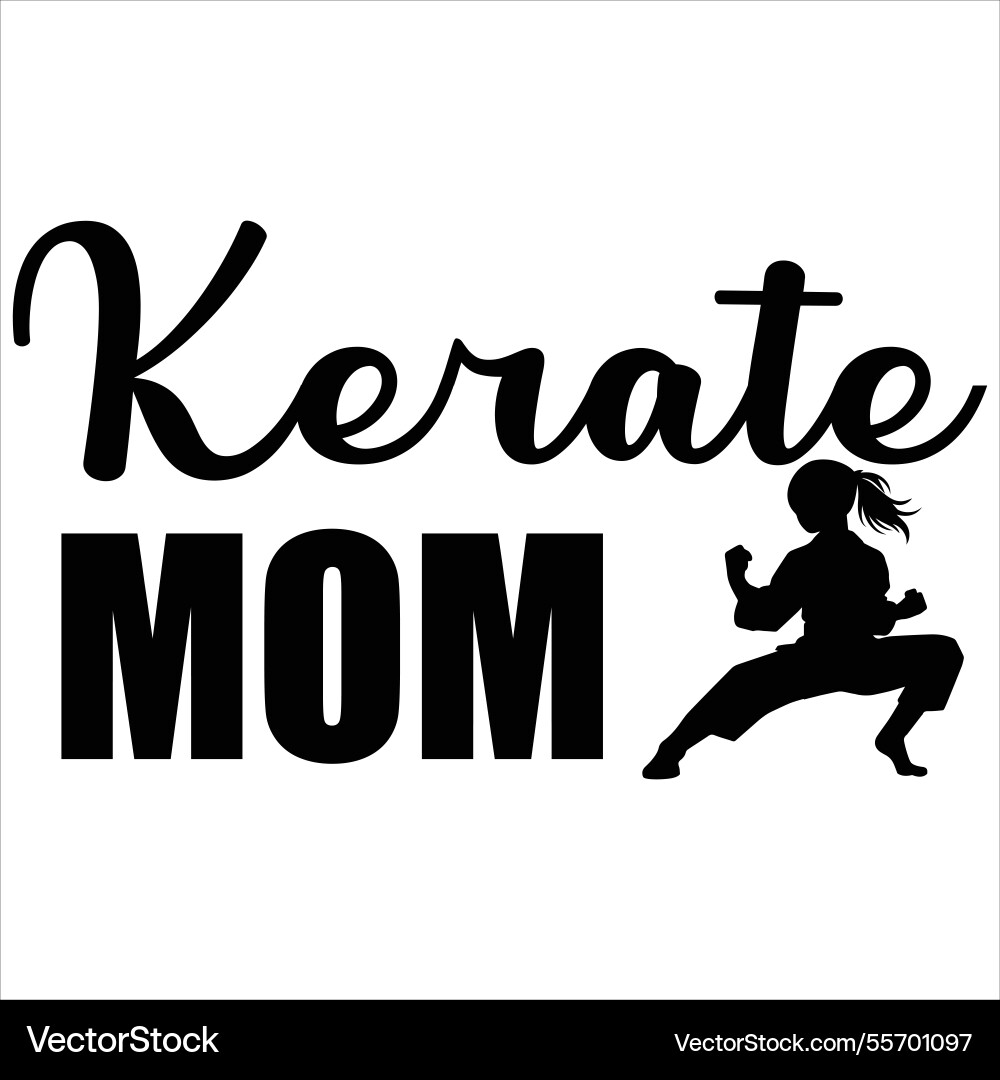 Karate mom t-shirt design Royalty Free Vector Image