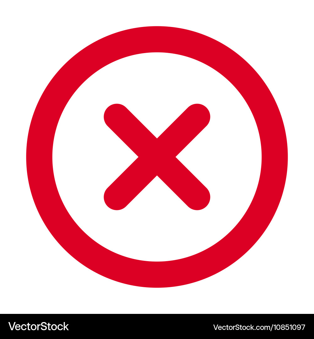 Reject Icon - Stop Symbol Royalty Free Vector Image
