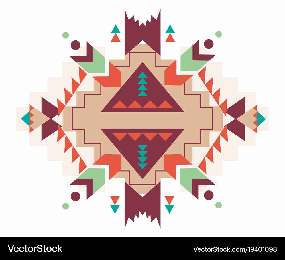 Aztec print pattern background Royalty Free Vector Image