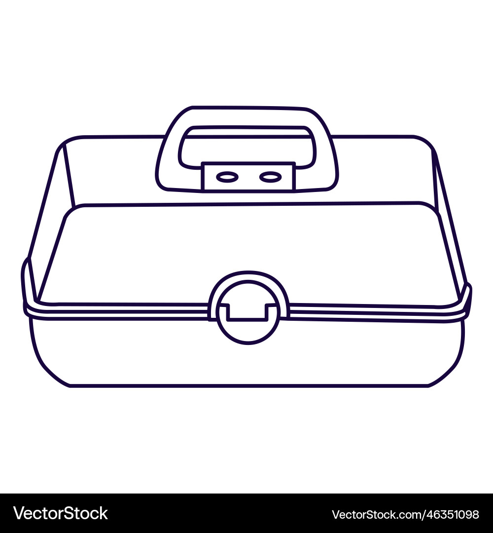 Beauty briefcase stroke Royalty Free Vector Image