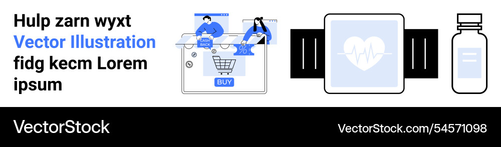 E-commerce and digital health technology Vector Image