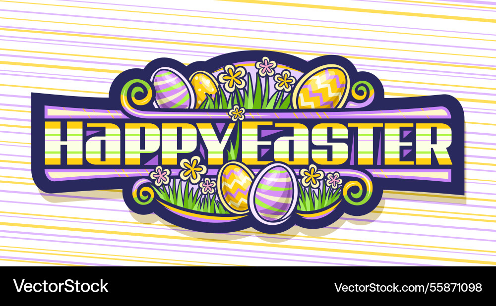Logo for easter holiday Royalty Free Vector Image