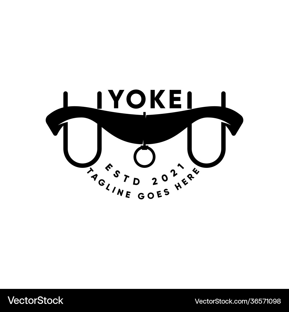Oxen yoke logo design inspirations Royalty Free Vector Image