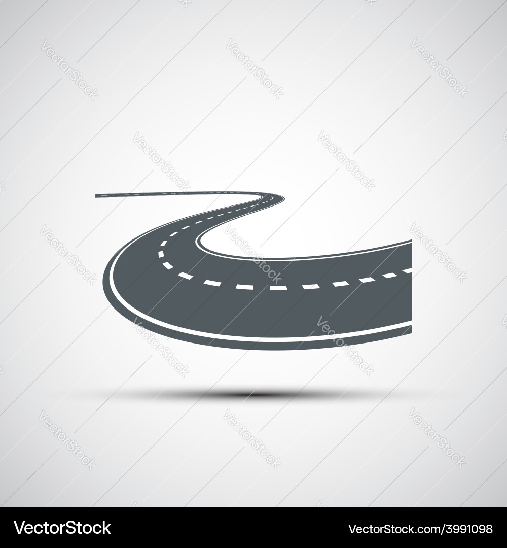 Roadway Icons Collection Royalty Free Vector Image