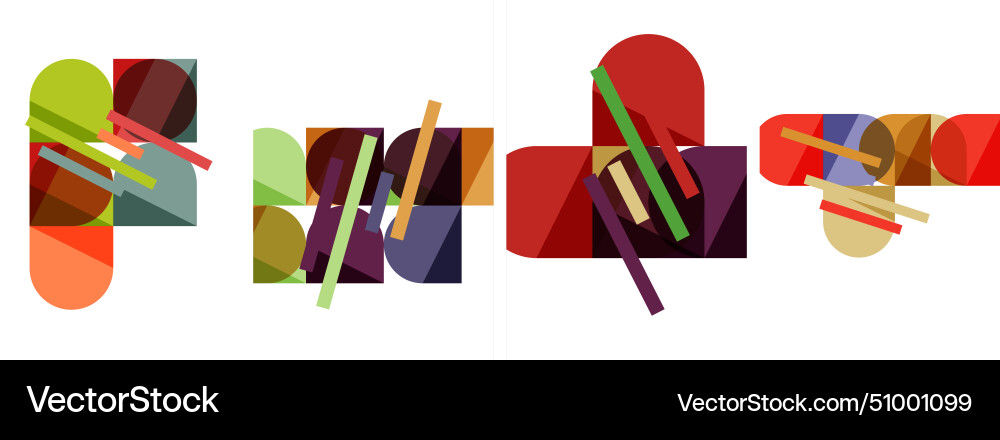 A stack of colorful branded pencils in rectangle Vector Image