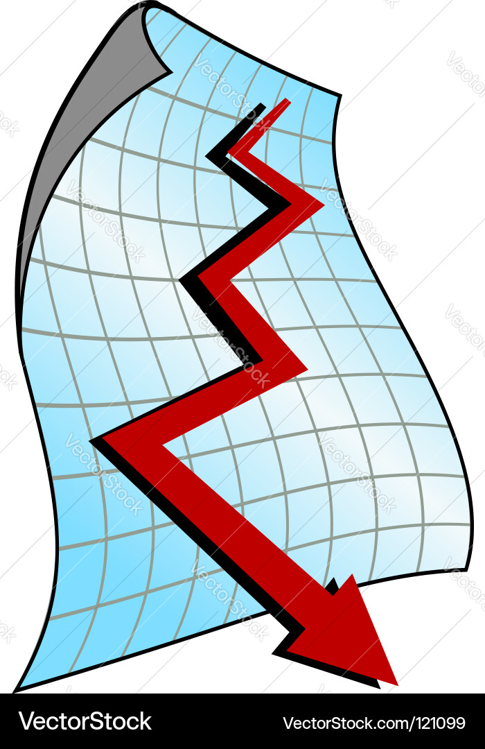 Downward Trend Graph Royalty Free Vector Image