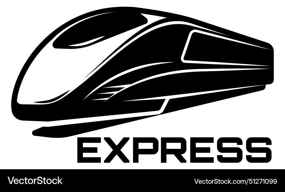 High-speed passenger express train Royalty Free Vector Image