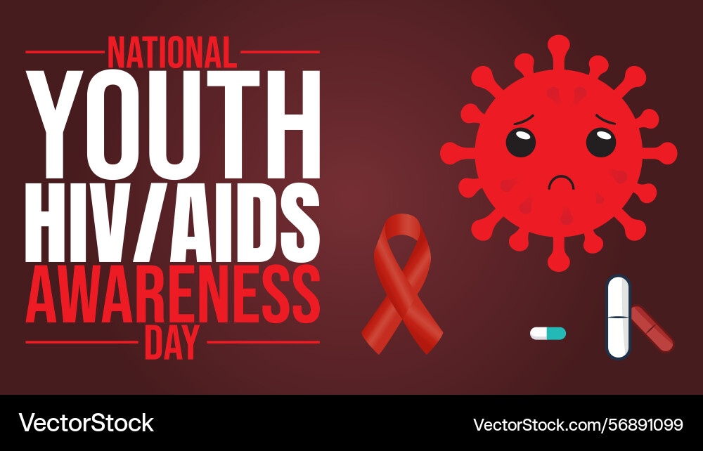 National youth hiv aids awareness day educate Vector Image