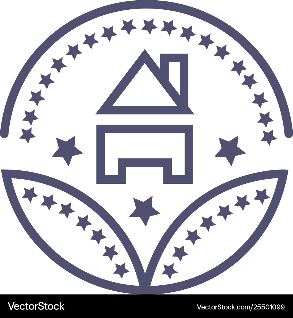 Real estate award icon- sign Royalty Free Vector Image