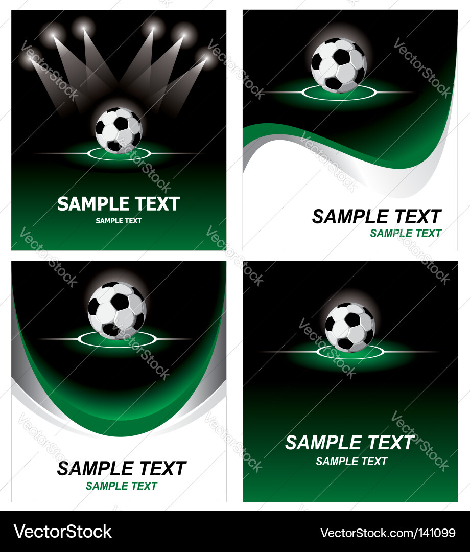 Set soccer background Royalty Free Vector Image