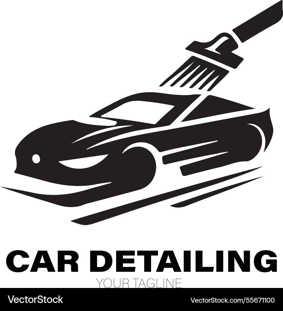 Car detailing logo design Royalty Free Vector Image
