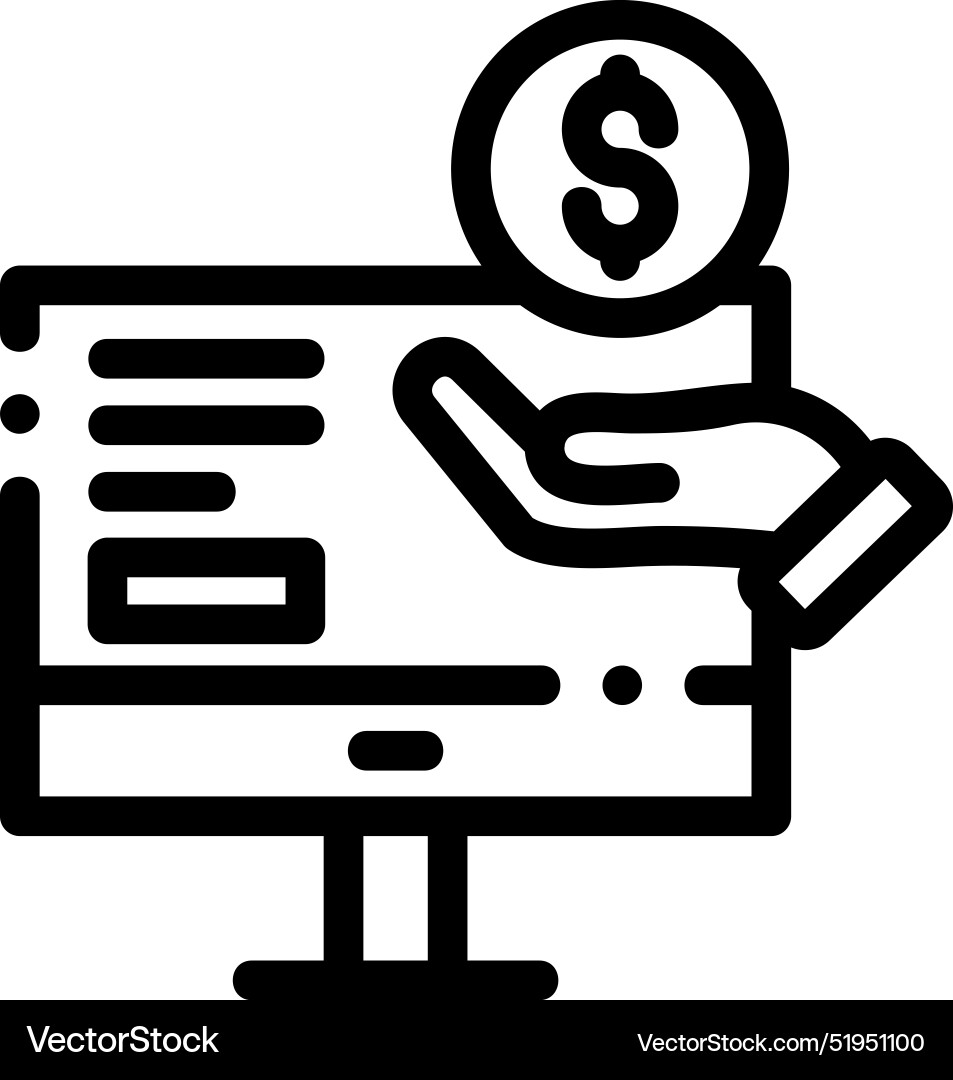 Chance icon thin linear style design isolated Vector Image