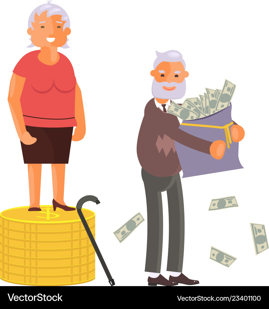Concept of retirement money plan Royalty Free Vector Image